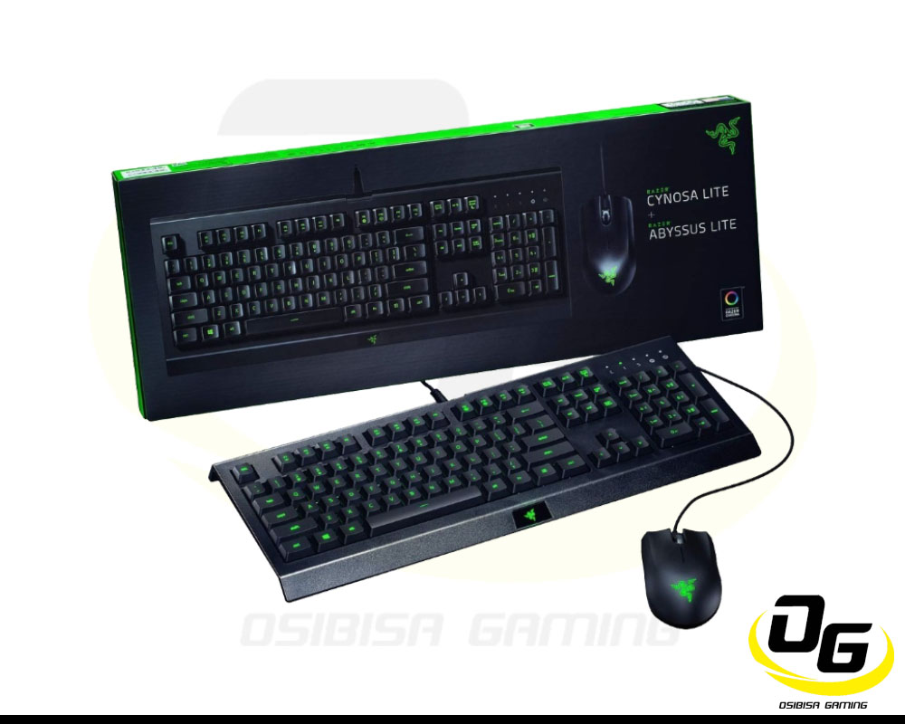 KIT GAMER RAZER TECLADO CYNOSA LITE + MOUSE ABYSSUS LITE - Osibisa Gaming
