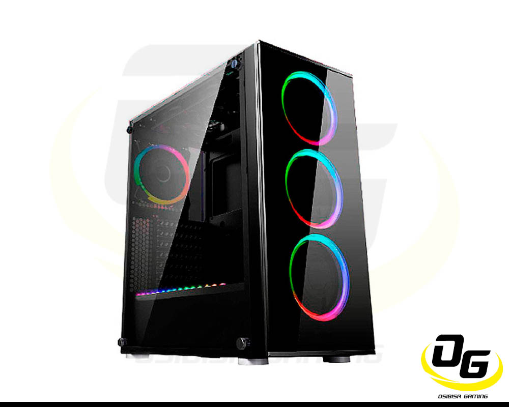 CASE HALION MAGIC MIRROR 500W RGB | 1 VIDRIO TEMPLADO - Osibisa Gaming